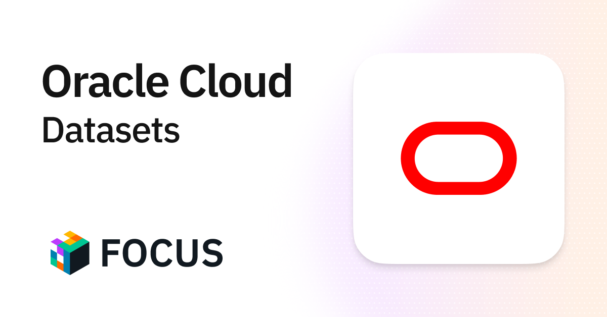 Get started with FOCUS from Oracle Cloud